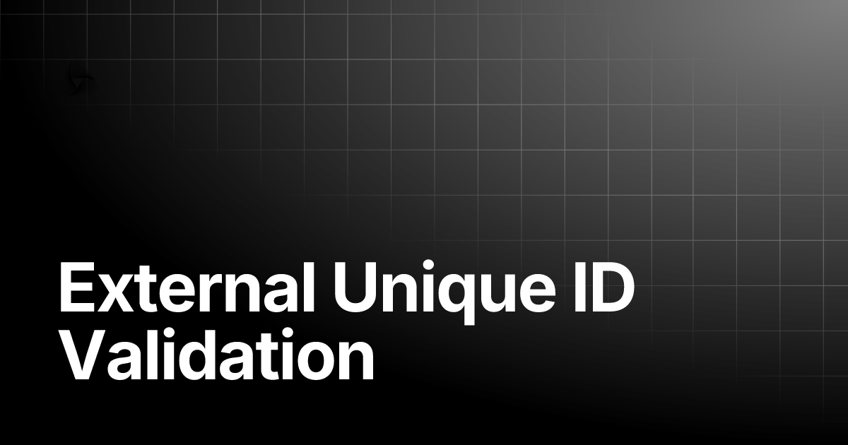External Unique ID Validation | AutoRABIT Knowledge Base