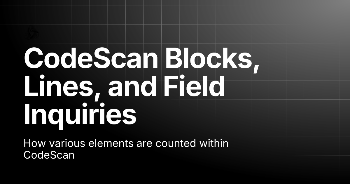 CodeScan Blocks, Lines, and Field Inquiries | AutoRABIT Knowledge Base