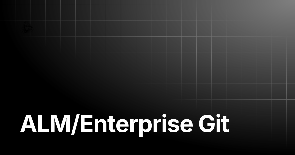 ALM/Enterprise Git | AutoRABIT Knowledge Base