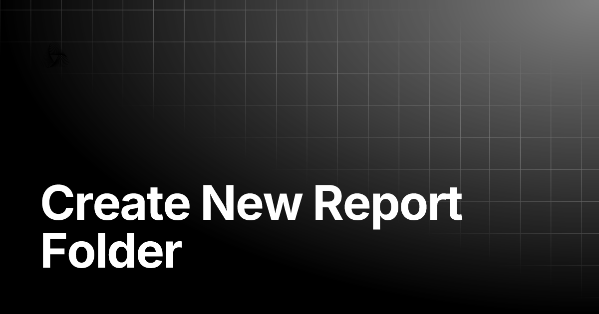 Create New Report Folder | AutoRABIT Knowledge Base