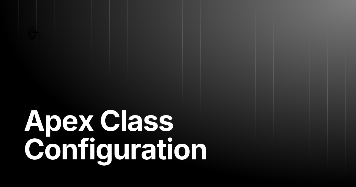Apex Class Configuration | AutoRABIT Knowledge Base