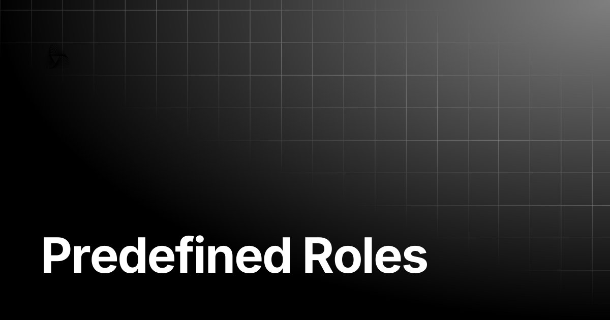 Predefined Roles | AutoRABIT Knowledge Base