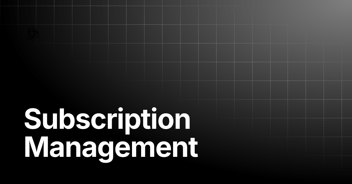 Subscription Management | AutoRABIT Knowledge Base